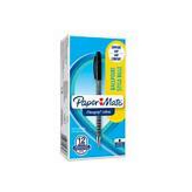 Paper Mate Papermate Flexgrip Ultra Stick balpen zwart met dop (1 mm)