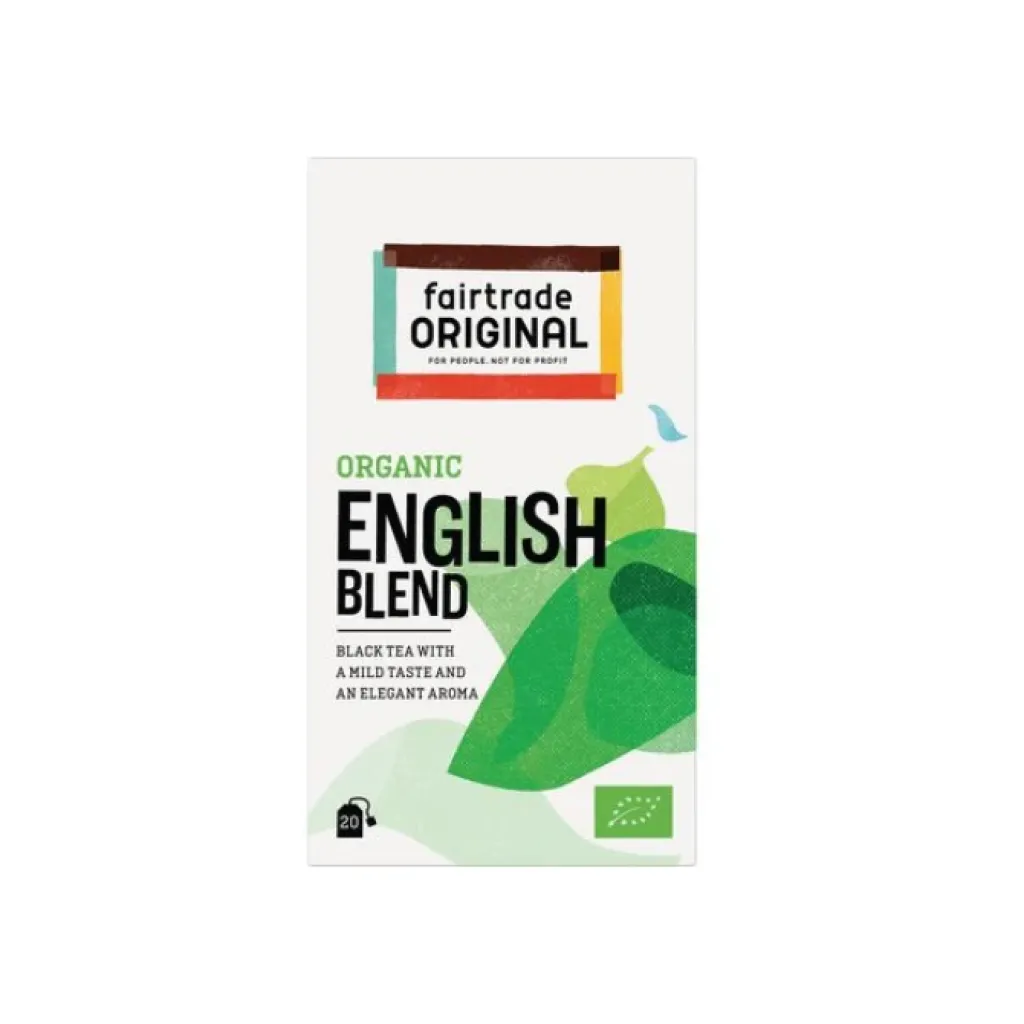 FAIR TRADE ORIGINAL Organic English Blend Thee (doos 6 x 20 stuks)