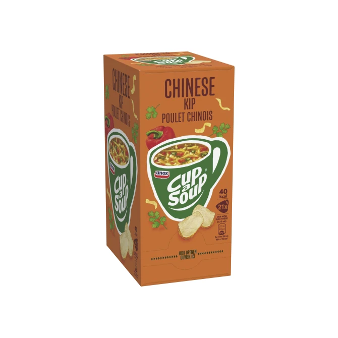 Unox Cup-a-Soup Chinese Kip 175 ml (1 pak x 21 stuks)